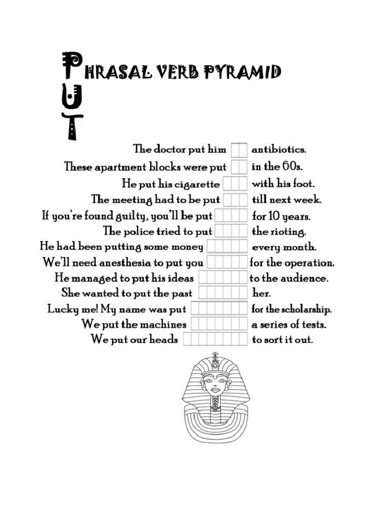 Phrasal Verb Pyramid | PDF | Foreign Language Studies | Home & Garden