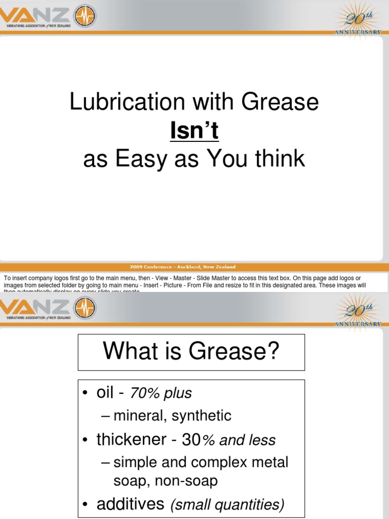 Lubrication Practices Grease VANZ 09 | PDF | Motor Oil | Soft Matter