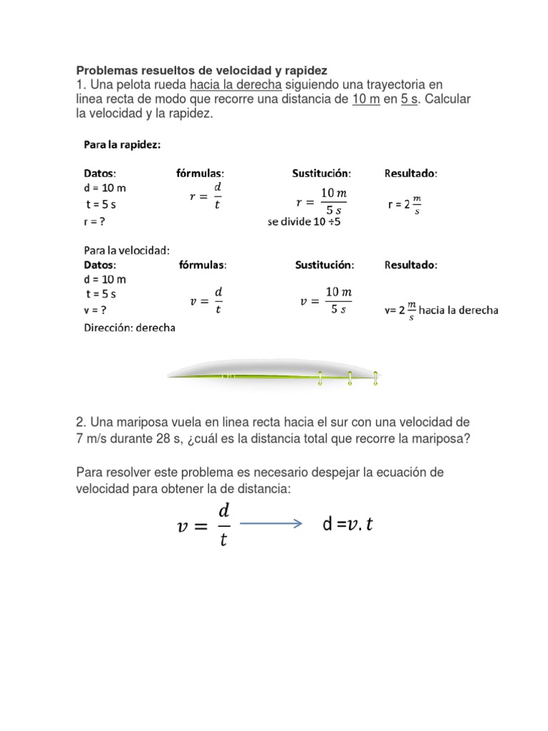 Problemas Resueltos de Velocidad y Rapidez | PDF | Velocidad | Velocidad