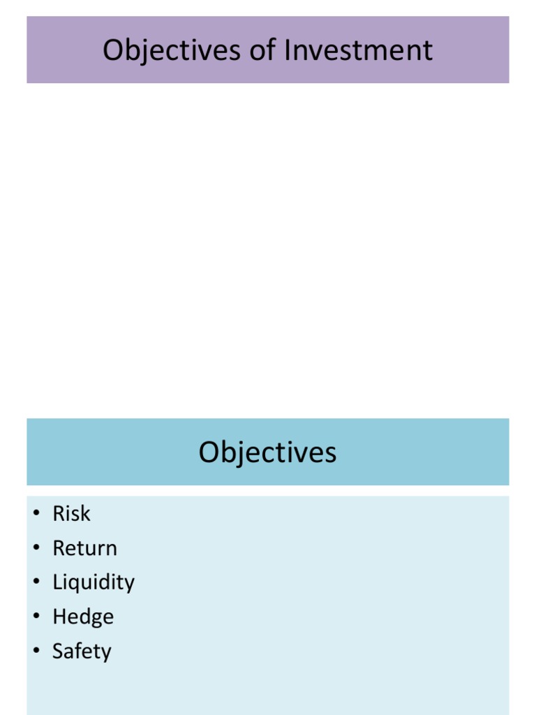 Key Objectives of Investment Management | PDF | Business