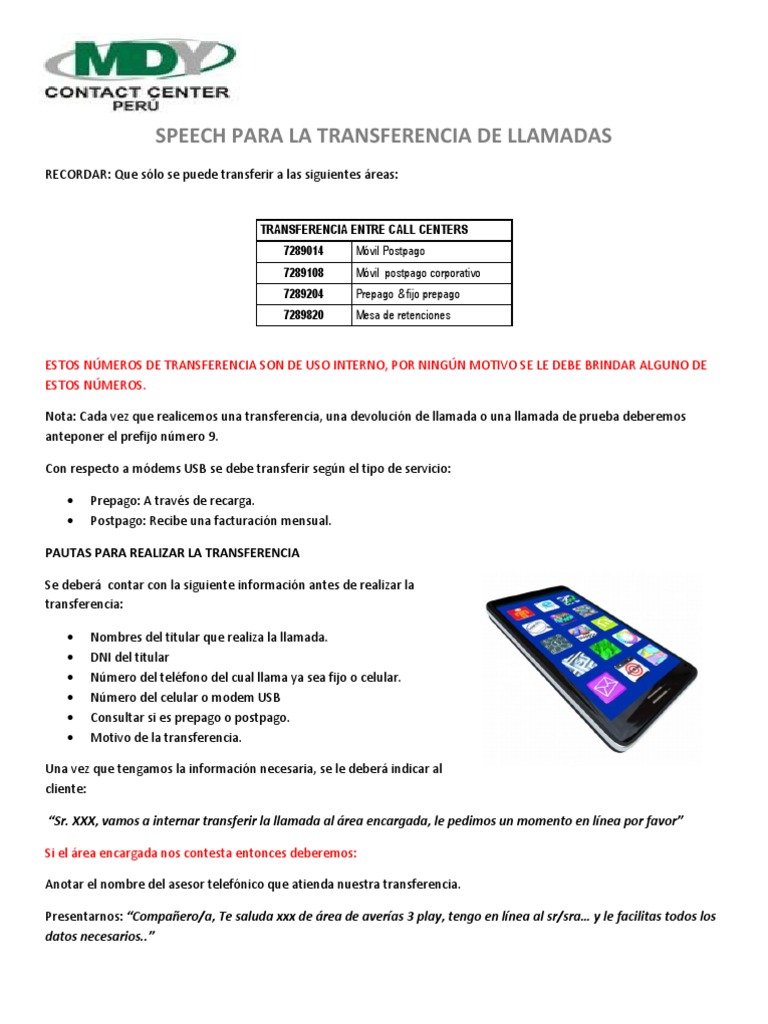 Proceso de Transferencia de Llamadas | PDF | Módem | Banda ancha móvil