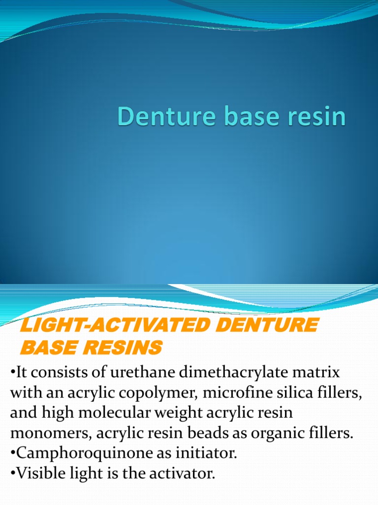 Light-Activated Denture Base Resins | PDF | Poly(Methyl Methacrylate ...