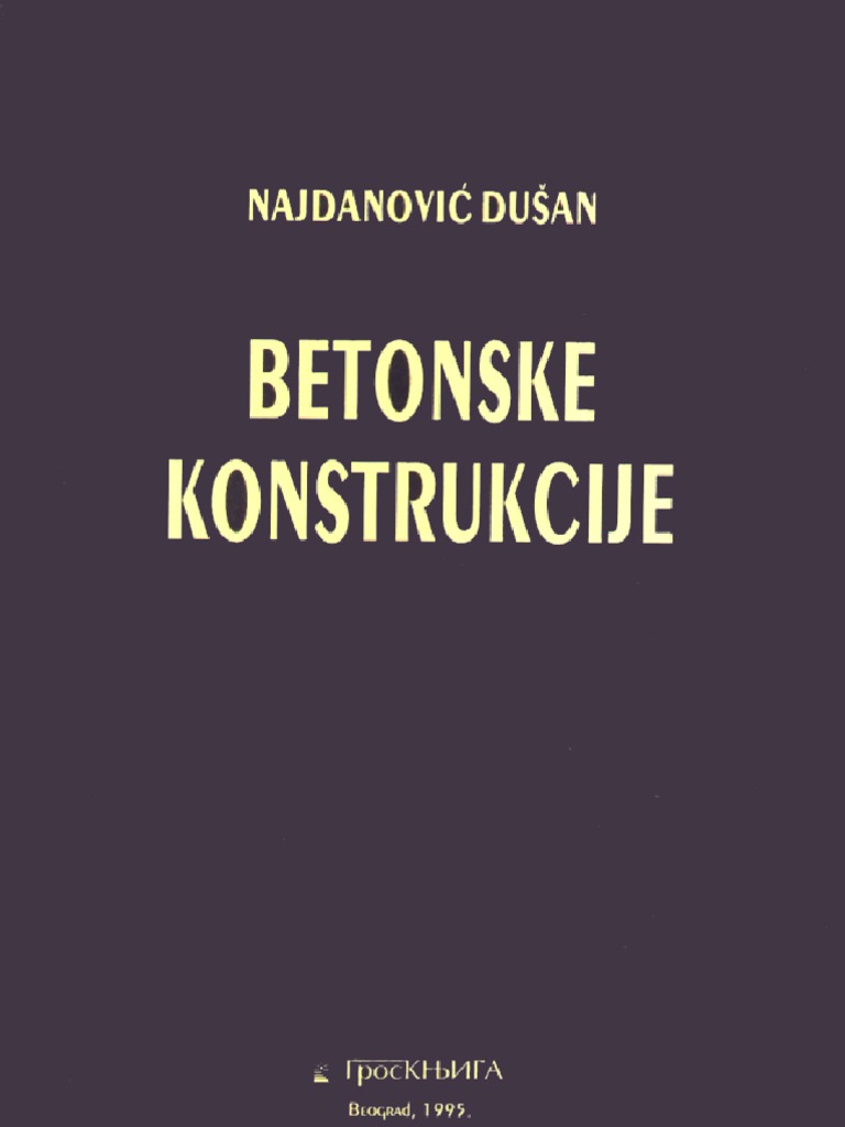 Betonske Konstrukcije | PDF