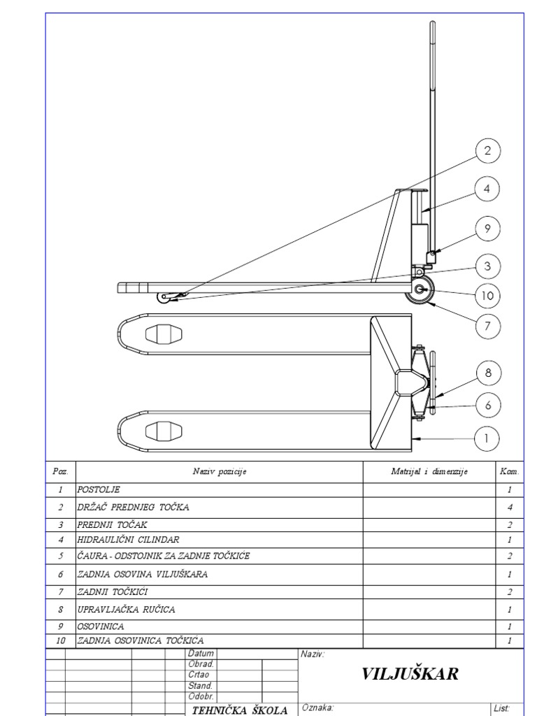Forklift Technical Drawing Overview | PDF | Home & Garden