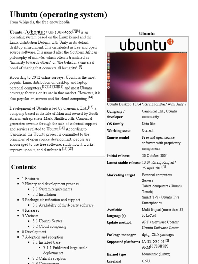 Ubuntu (Operating System) - Wikipedia, The Free Encyclopedia | Ubuntu ...