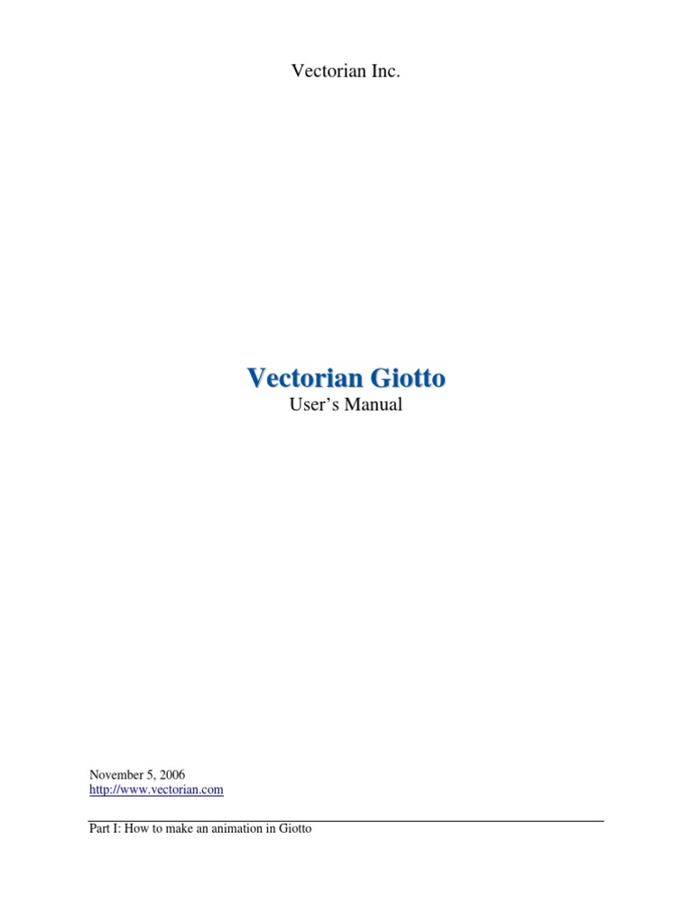 Vectorian Giotto Manual | PDF | Computer Animation | Drawing