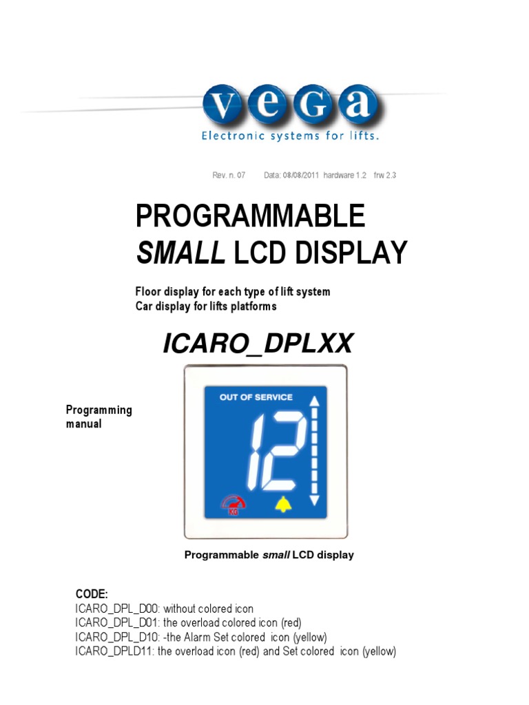 Programmable Small LCD Display Manual | PDF | Binary Coded Decimal | Elevator