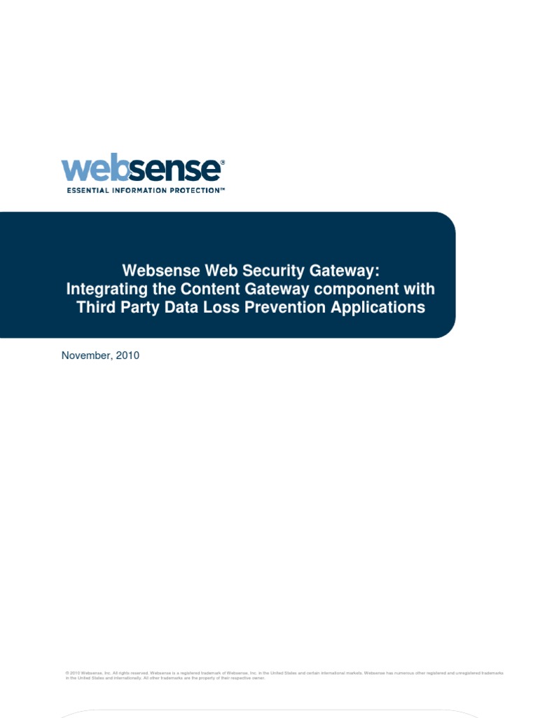 Websense Web Security Gateway DLP ICAP Integration | Proxy Server | Gateway (Telecommunications)