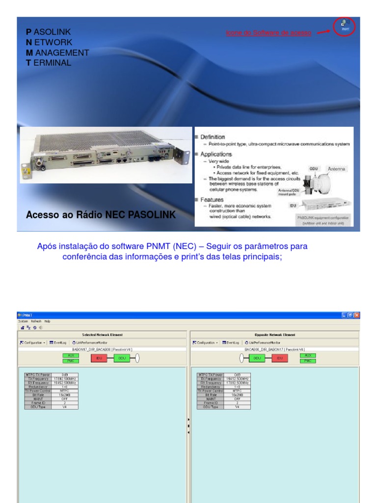 Config Nec Pasolink v4