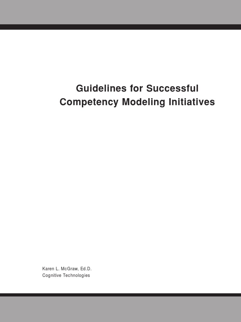 Guidelines Competency Modeling | Download Free PDF | Competence (Human ...