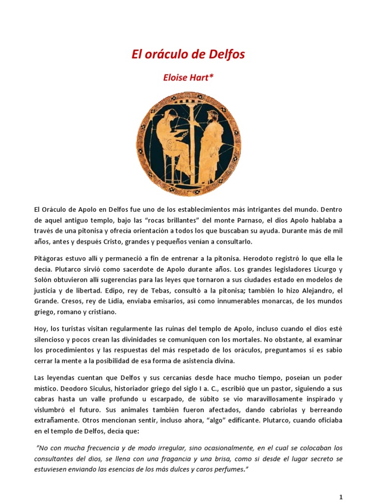 Delfos, Oráculo | PDF | Delphi | Apolo