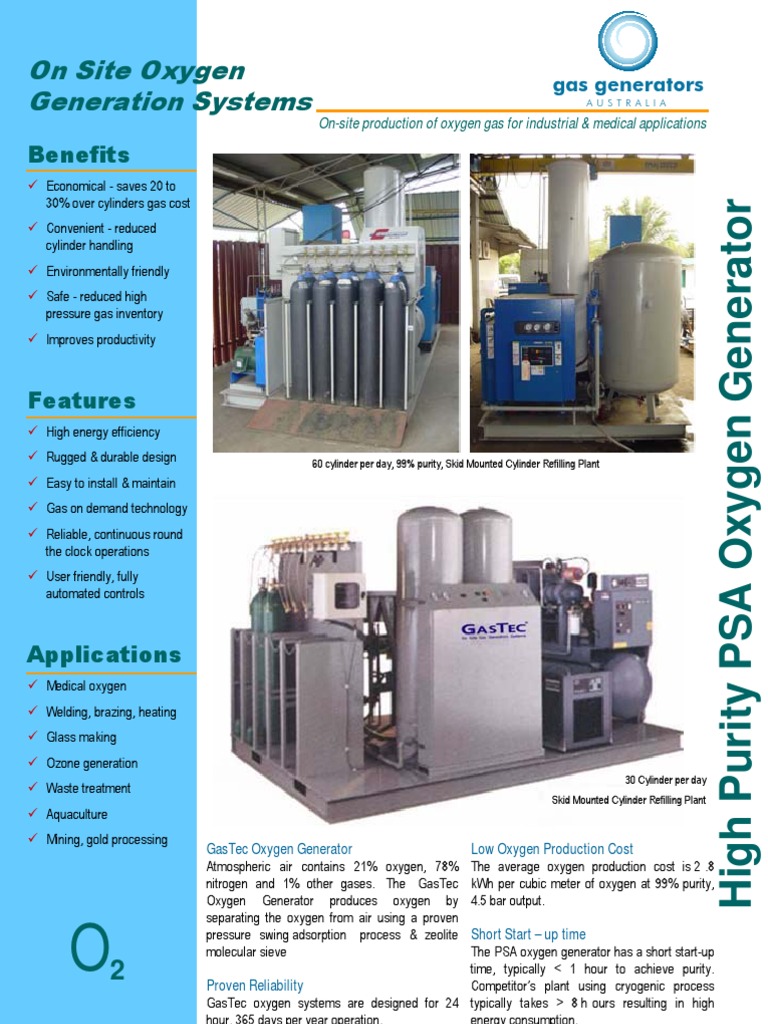 GASGEN High Purity Oxygen Generator OHP Series | PDF | Chemical ...