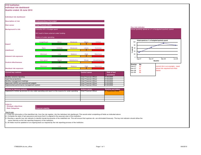 Example Individual Risk Dashboard | PDF
