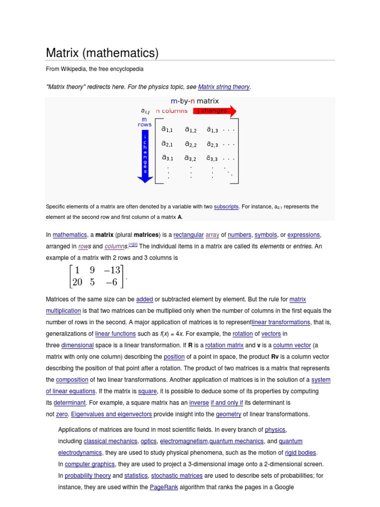All About Matrices | PDF | Determinant | Matrix (Mathematics)