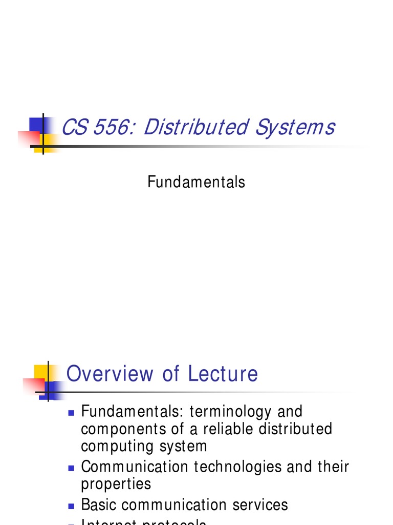 CS 556: Distributed Systems: Fundamentals | Download Free PDF ...