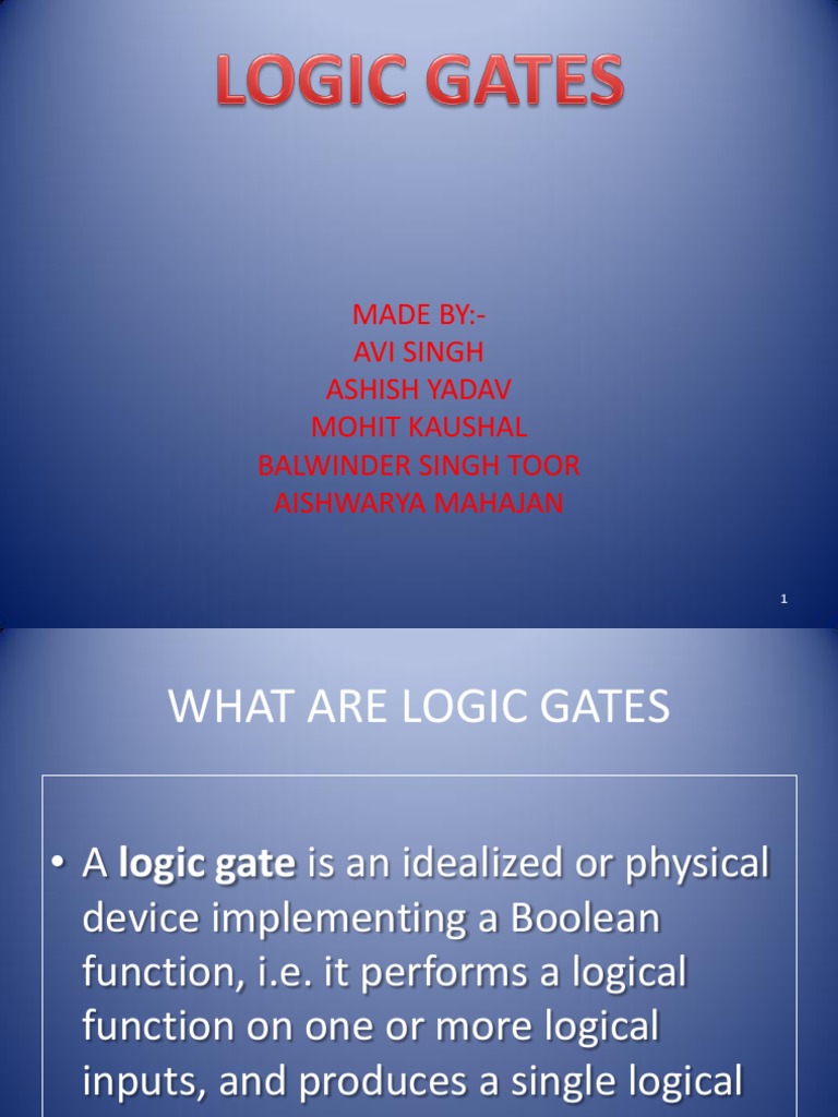 Logic Gates | PDF | Boolean Algebra | Teaching Mathematics