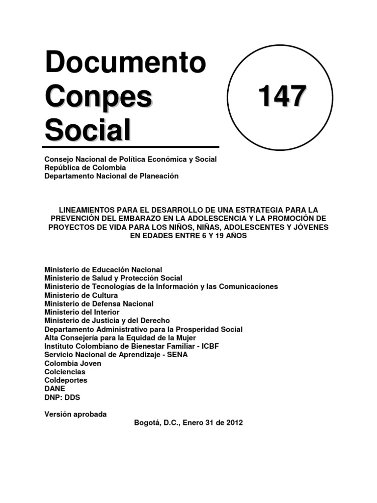 Documento CONPES 147 | PDF
