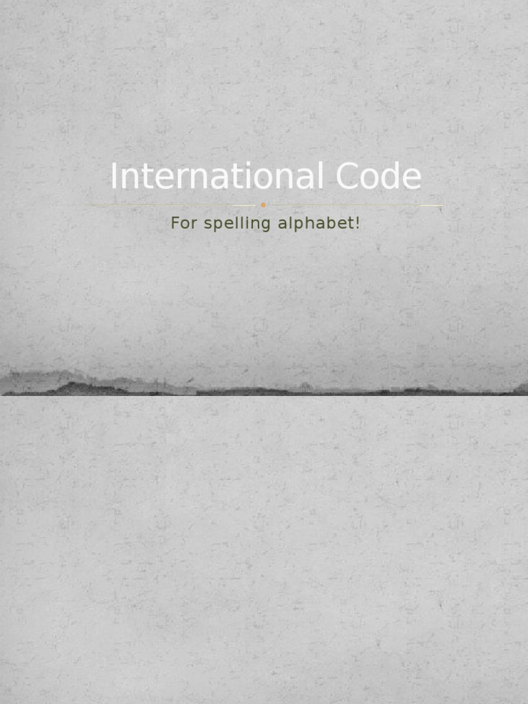 International Code | PDF