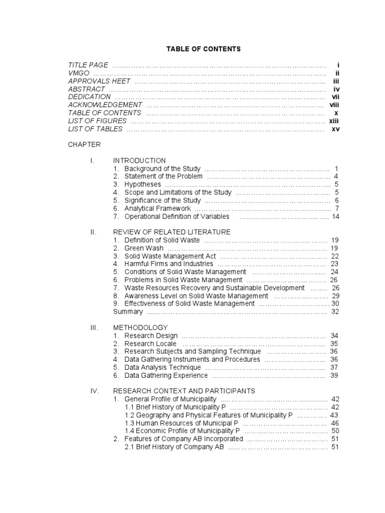 Table of Contents | PDF | Waste Management | Waste