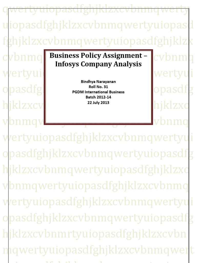 Infosys - Startegic Analysis | PDF | Strategic Management | Revenue