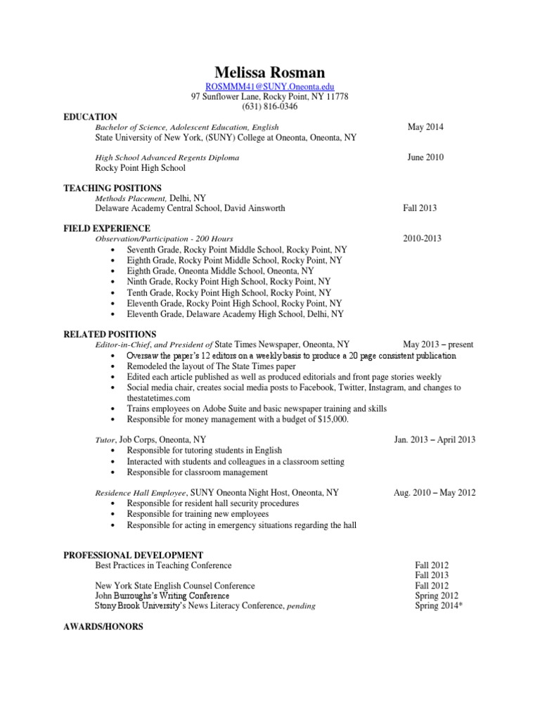 Melissa Resume | PDF