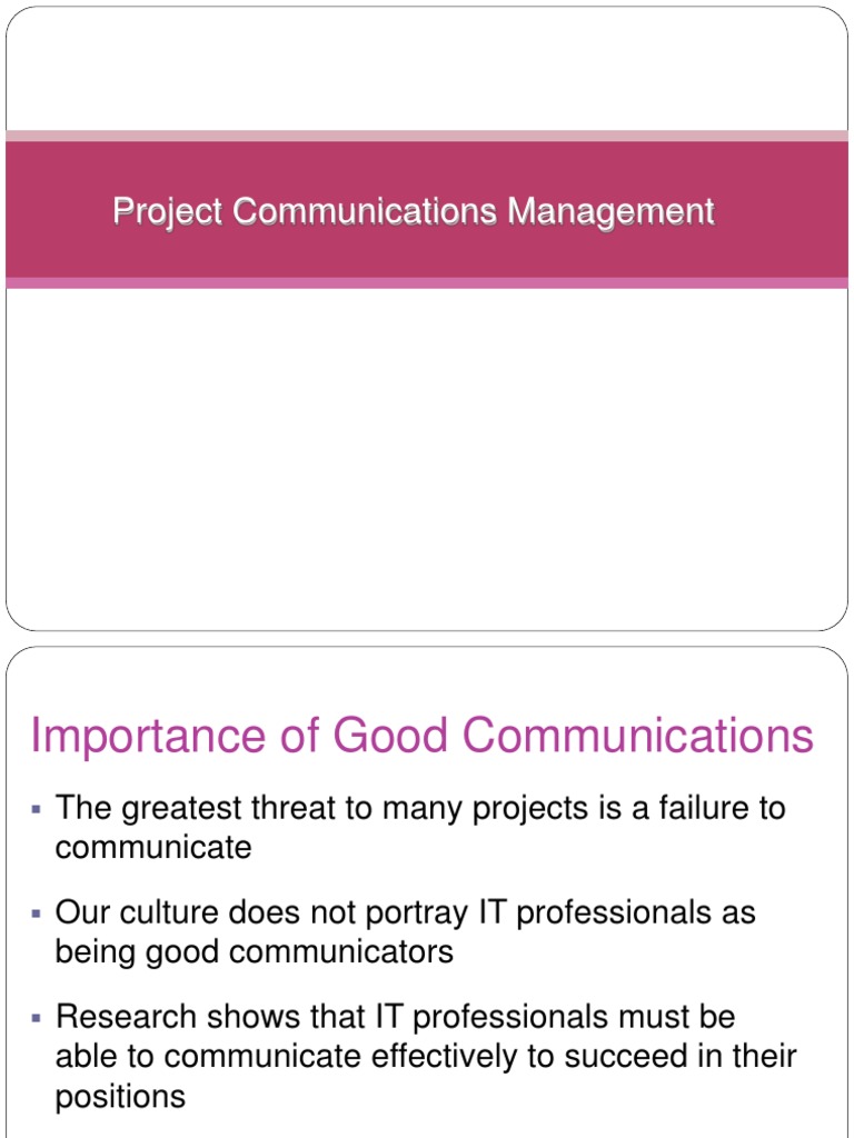 Project Communications Management | PDF | Email | Communication