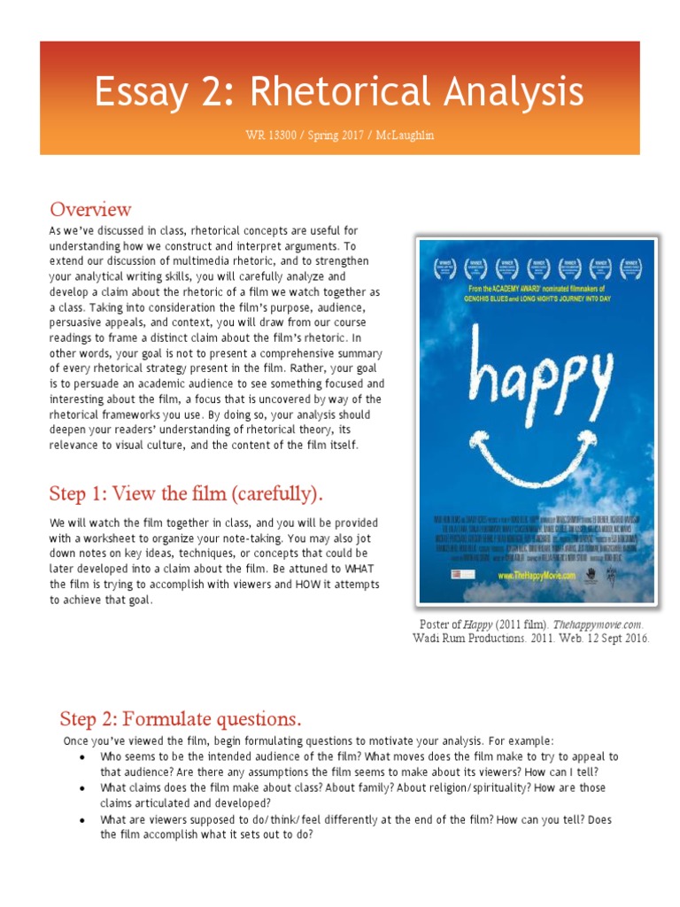 Film Rhetorical Analysis Guide | PDF | Rhetoric | Essays