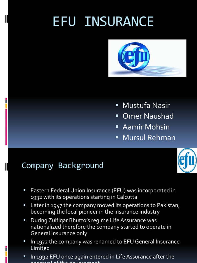 EFU Insurance | PDF | Employment | Insurance
