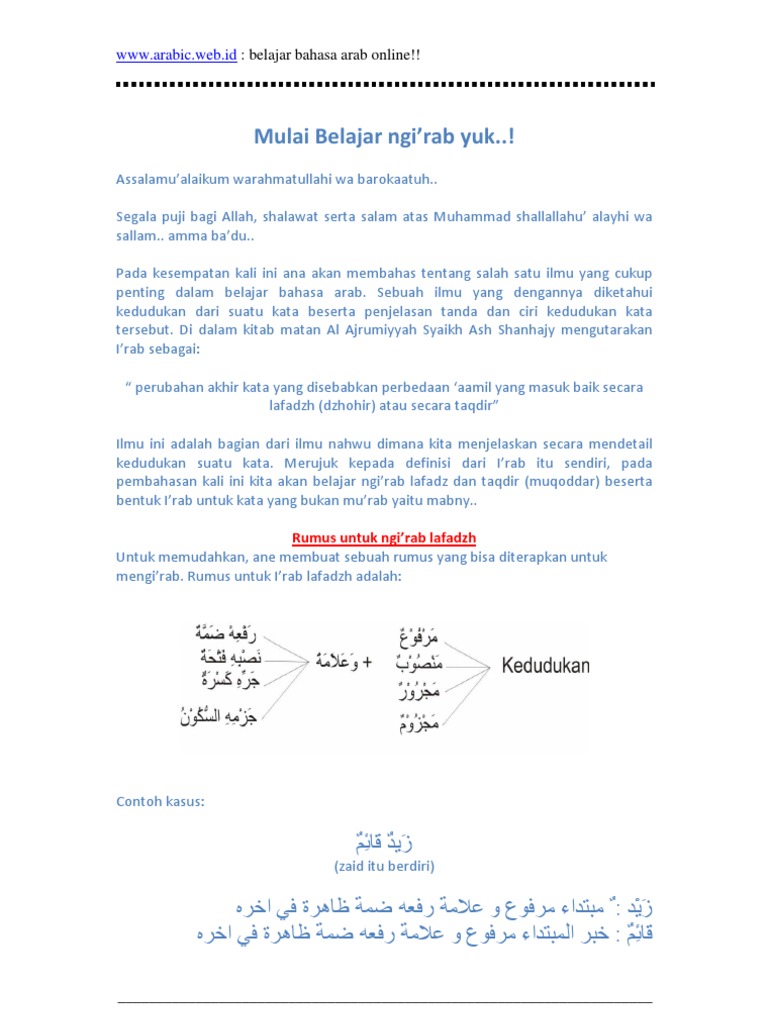 Belajar Ngi'Rab Yuk! | PDF | Seni & Disiplin Bahasa