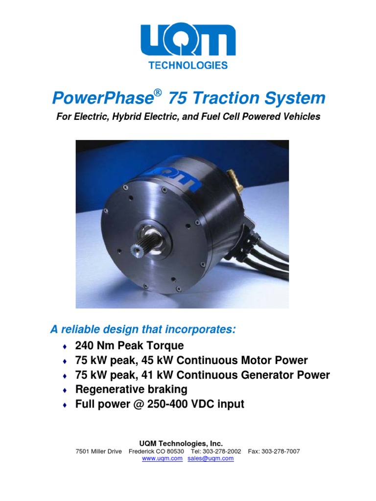 Uqm Powerphase 75 | PDF | Power Inverter | Vehicles
