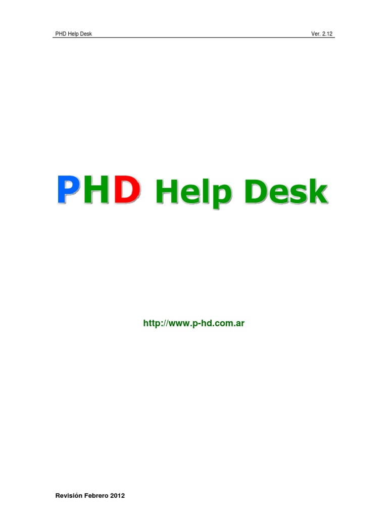 PHD Help Desk | PDF | Contraseña | Correo electrónico