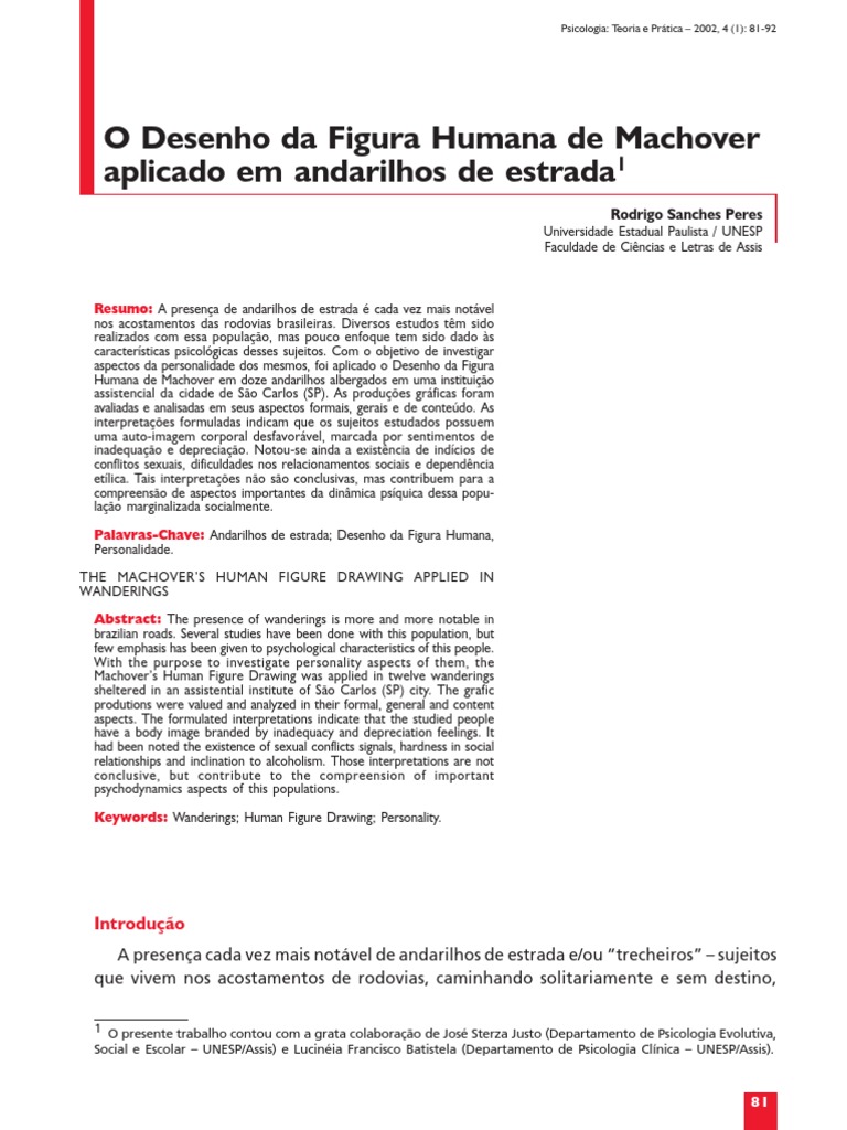O Desenho Da Figura Humana de Machover | Download grátis PDF | Desenho ...