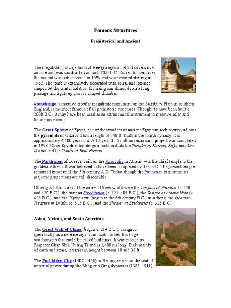 Famous Structures | PDF