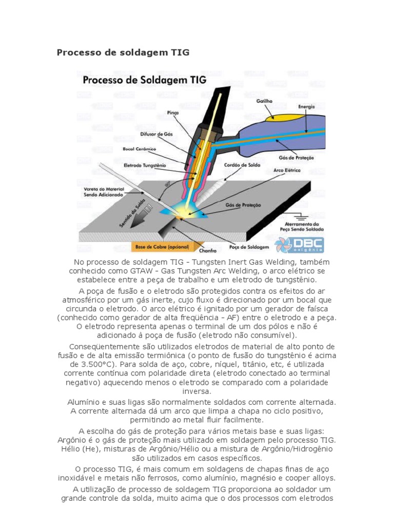 Processo de Soldagem TIG | PDF | Química | Materiais