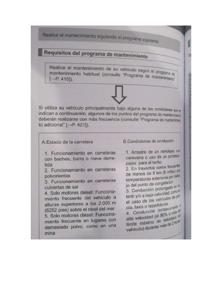 Manual de Mantenimiento TOYOTA PDF | PDF