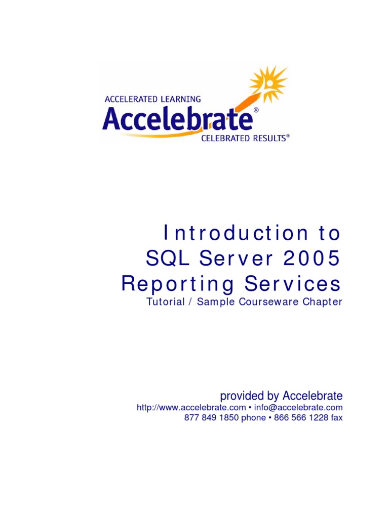 SSRS Tutorial | PDF | Microsoft Sql Server | Databases