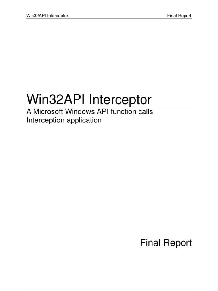 Win32 API Interceptor | PDF | Component Object Model | Microsoft Access