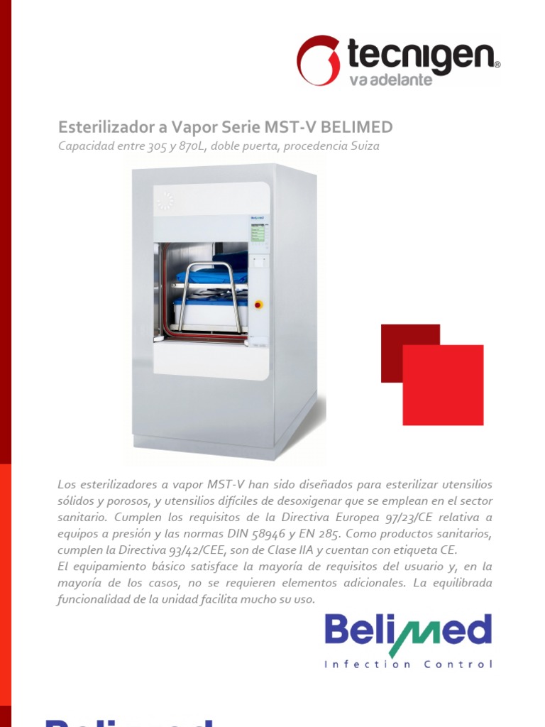 Belimed Esterilizador Vapor MST V | PDF | Controlador lógico programable | Vapor