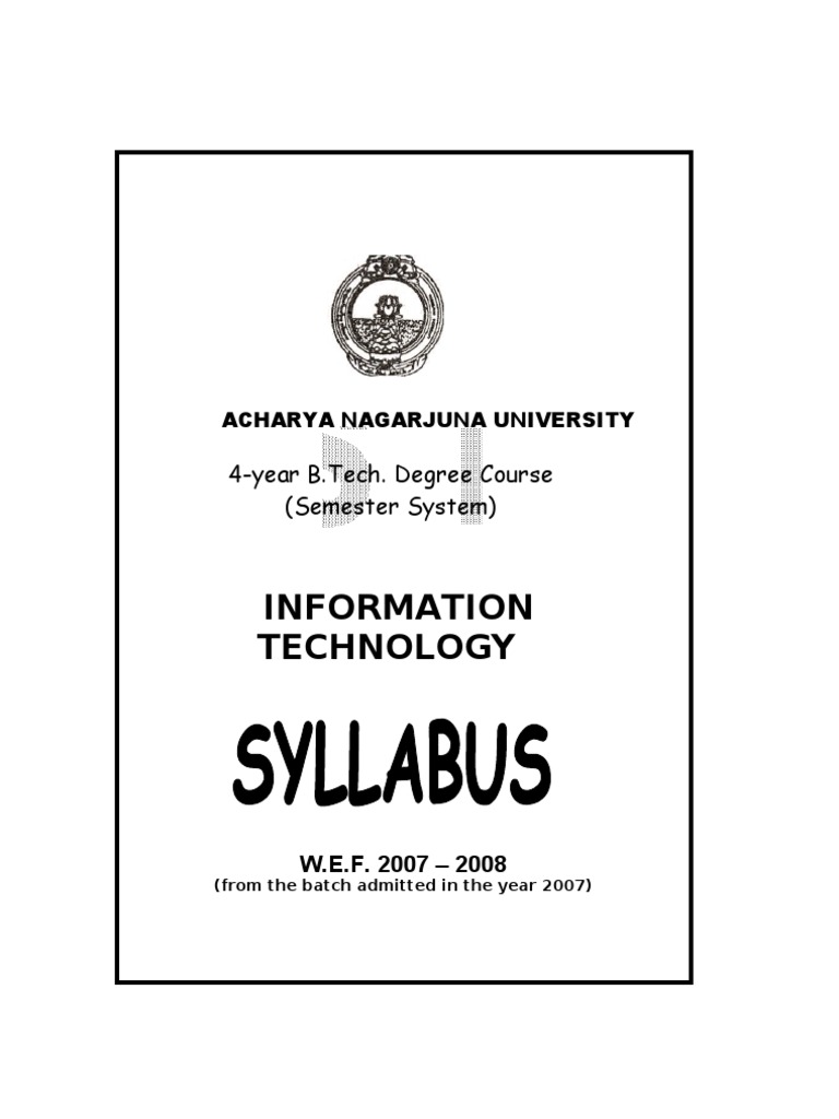 IT Syllabus 2007 08 | PDF | C++ | Constructor (Object Oriented Programming)