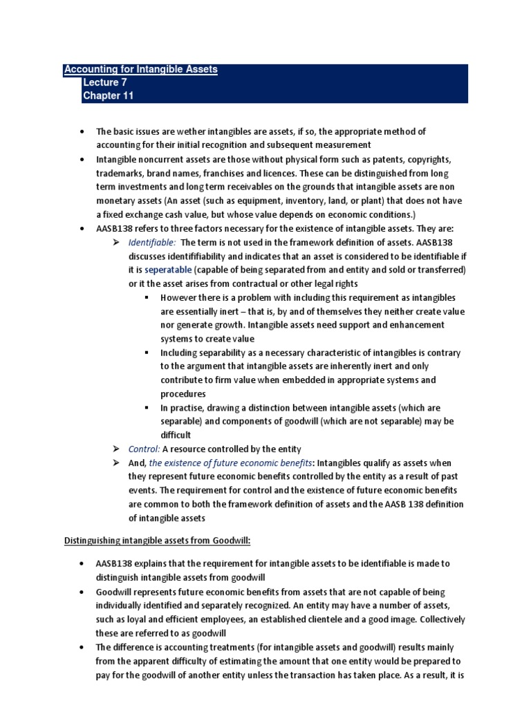 Accounting for Intangible Assets | Intangible Asset | Goodwill (Accounting)