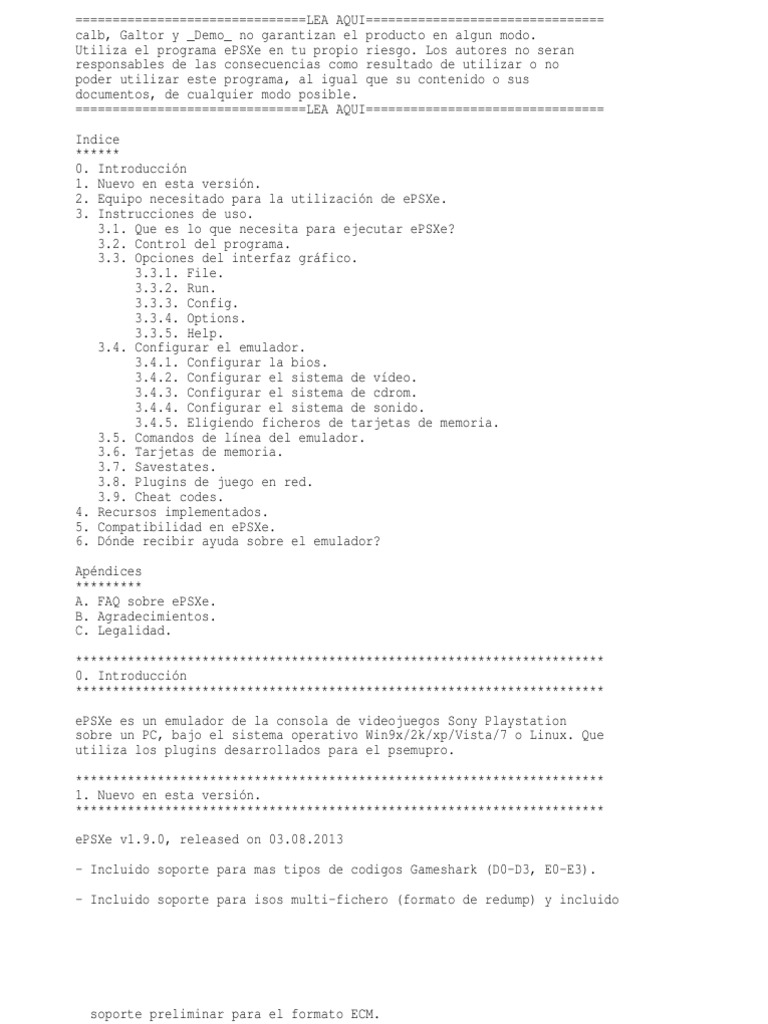 ePSXe SP | PDF | Emulador | Bios