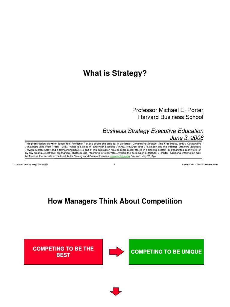 What Is Strategy | PDF