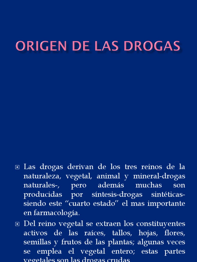 Origen De Las Drogas Pdf Isómero Compuestos Orgánicos