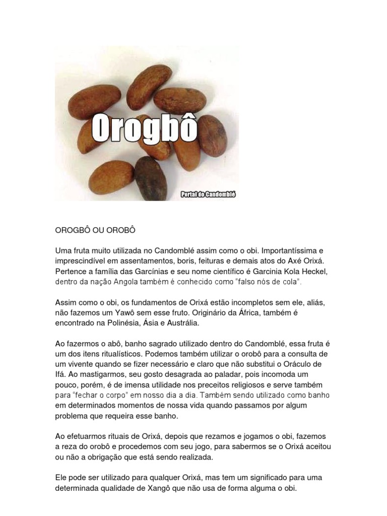 OROGBÔ OU OROBÔ