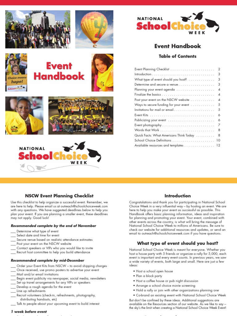 Event Handbook 2014 | PDF | School Choice | Private School