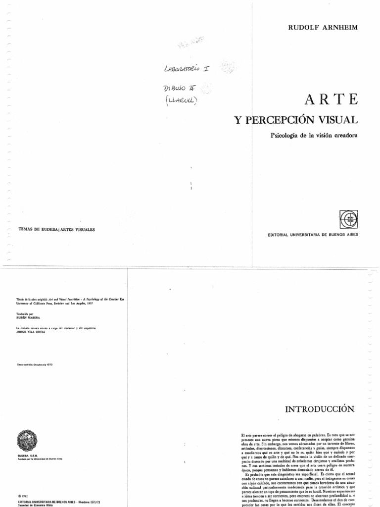 Arnheim Rudolf - Arte y Percepción Visual | PDF