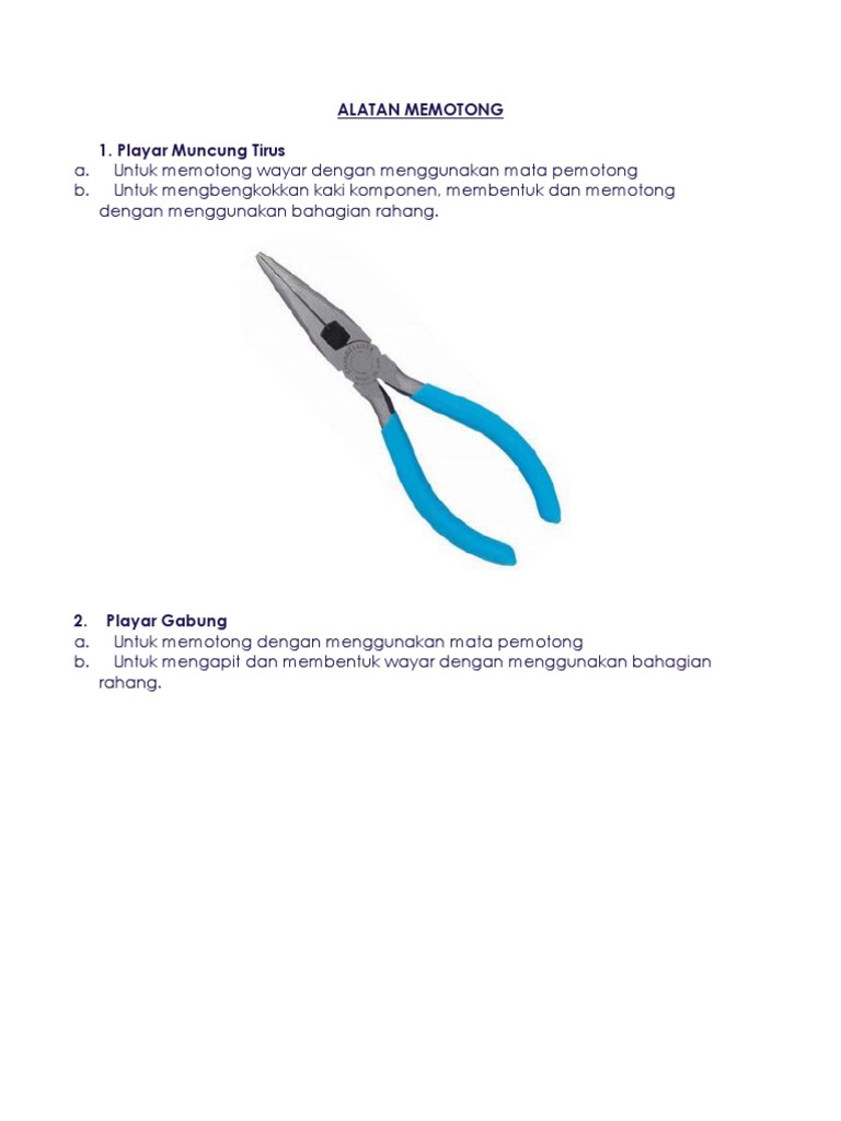Alatan Memotong | PDF