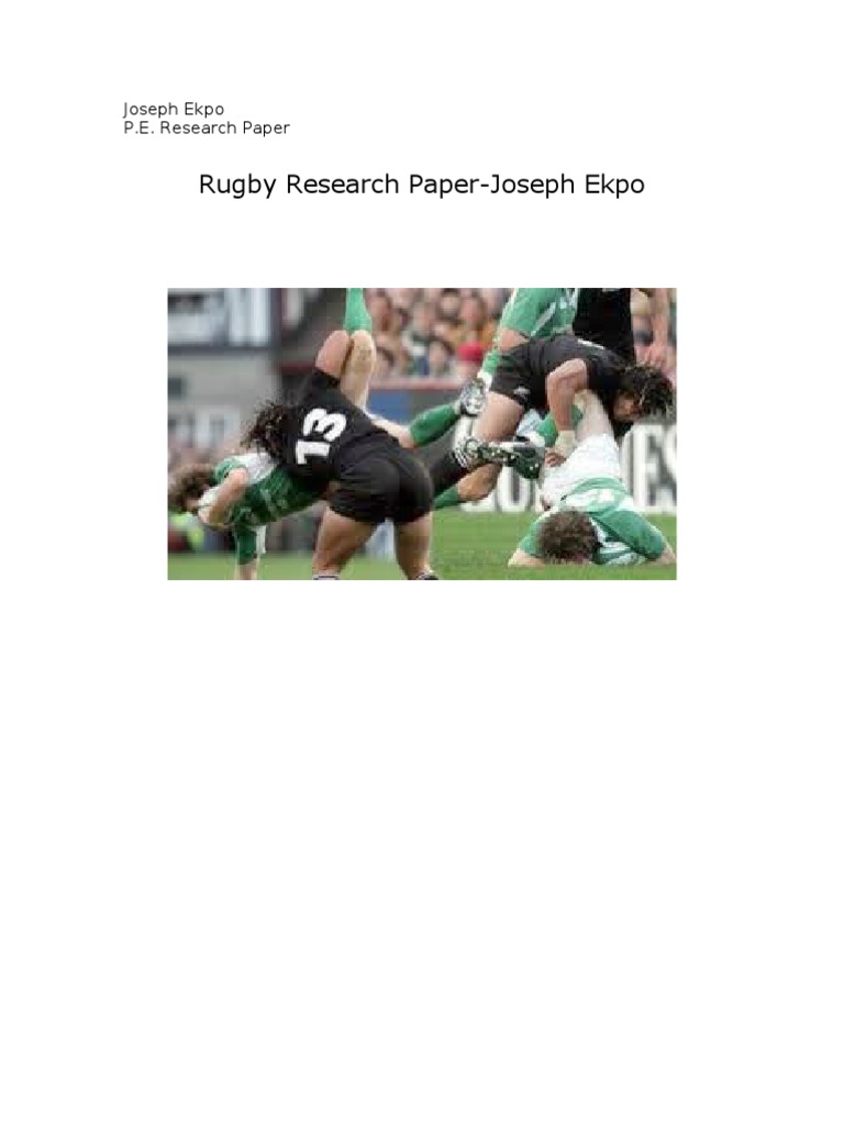 Rugby Research Paper | PDF | Rugby Union | Ball Games