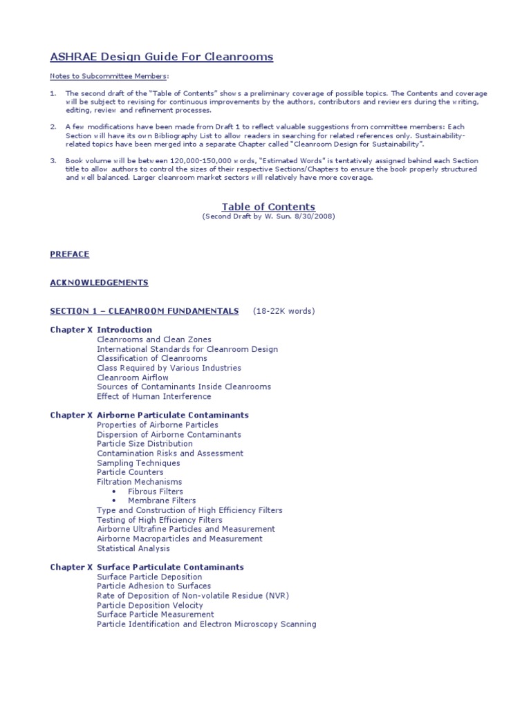 ASHRAE Cleanroom Design Guide | PDF | Hvac | Applied And ...