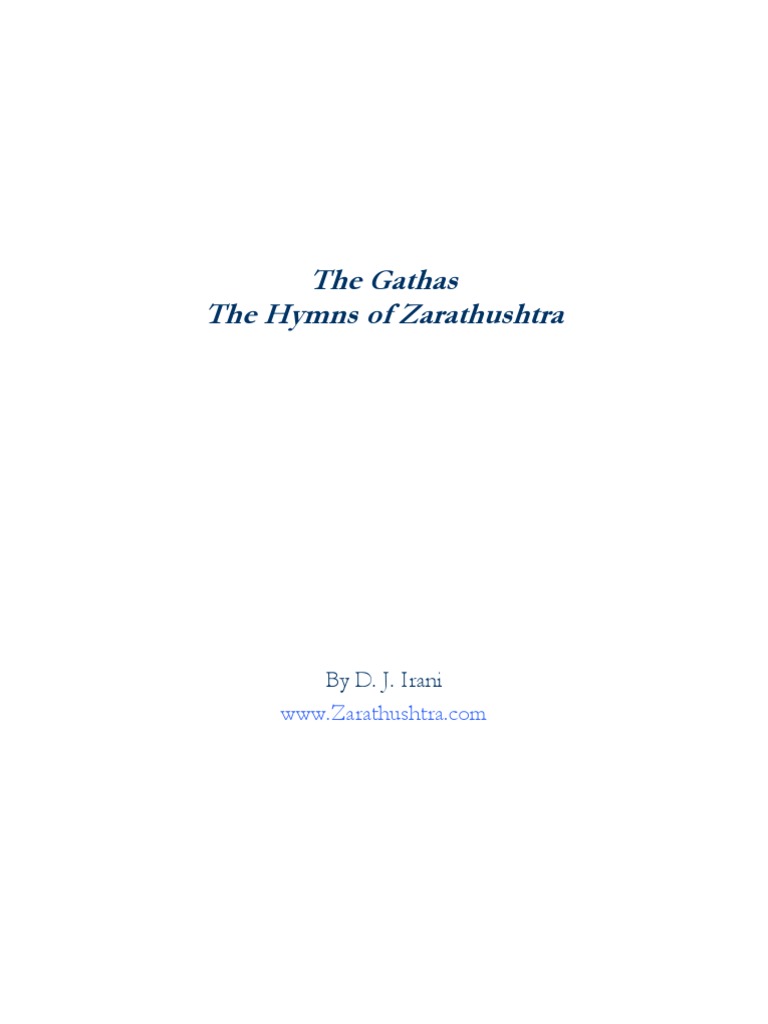 The Gathas of Zoroaster | Download Free PDF | Religious Belief And ...